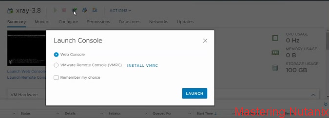 Launch Console – Mastering Nutanix